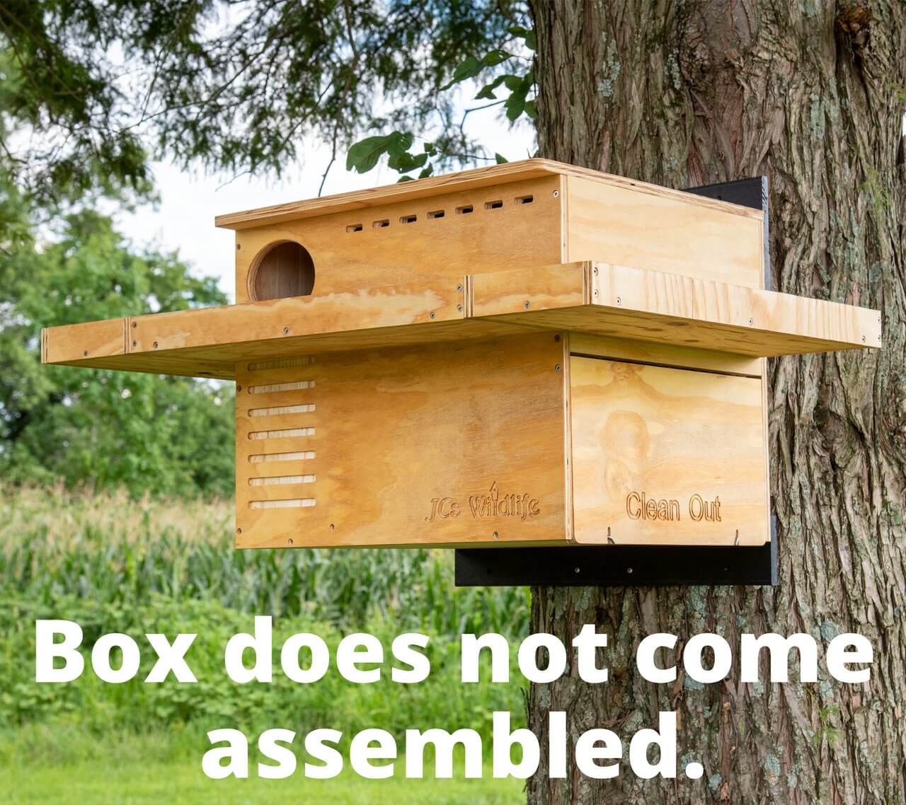 Large Barn Owl Box With Exercise Platform Do It Yourself Jcs Wildlife