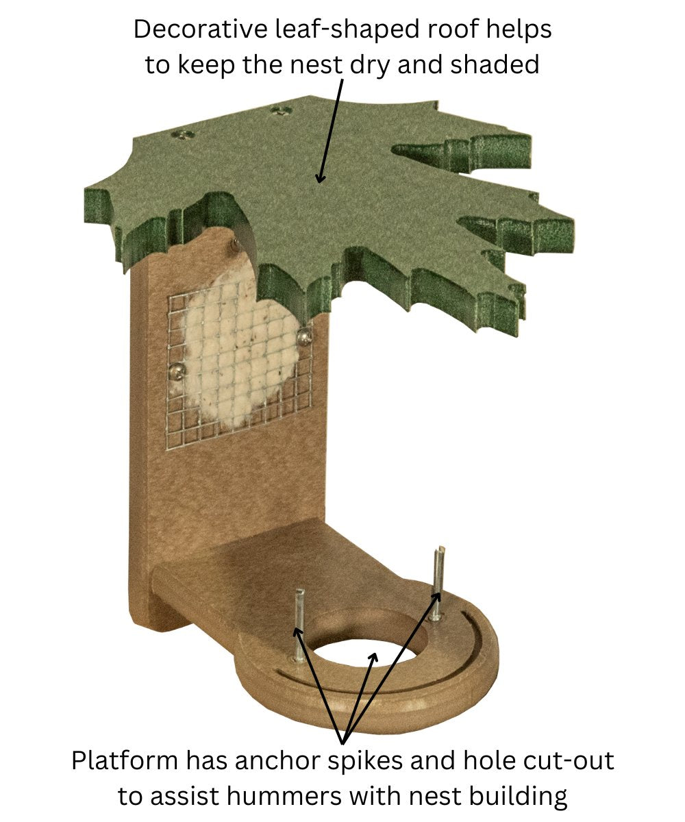 Jcs Wildlife Poly Lumber Hummingbird Nest Builder